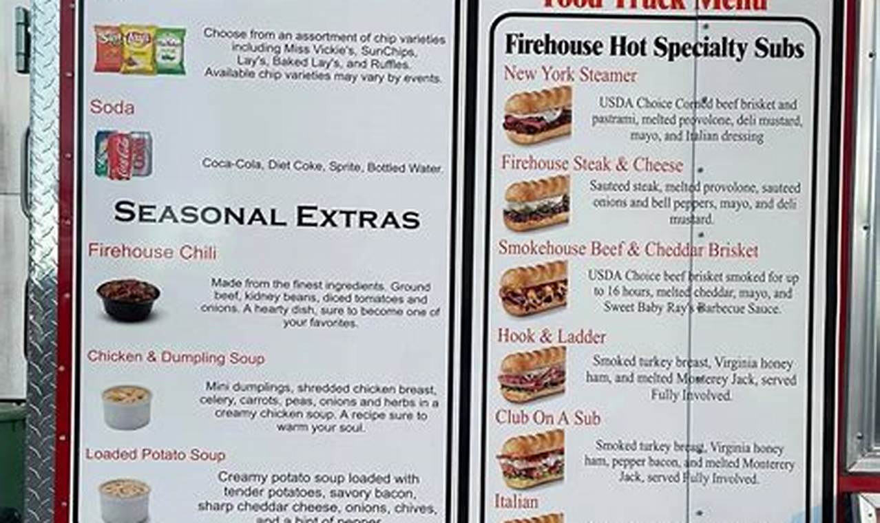 Firehouse Subs Food Truck Menu: [Your City]'s Best