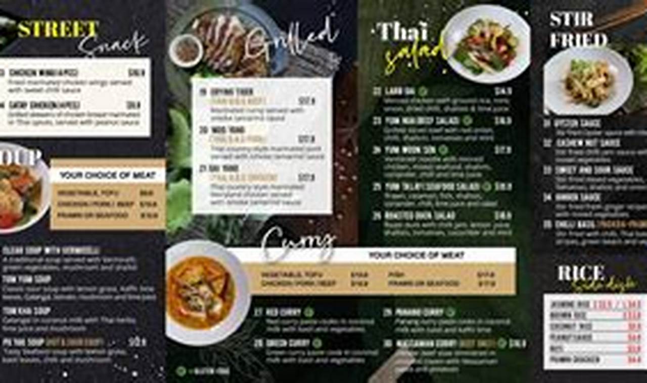 Explore Thai Wok Street Food Menu: Authentic & Delicious!