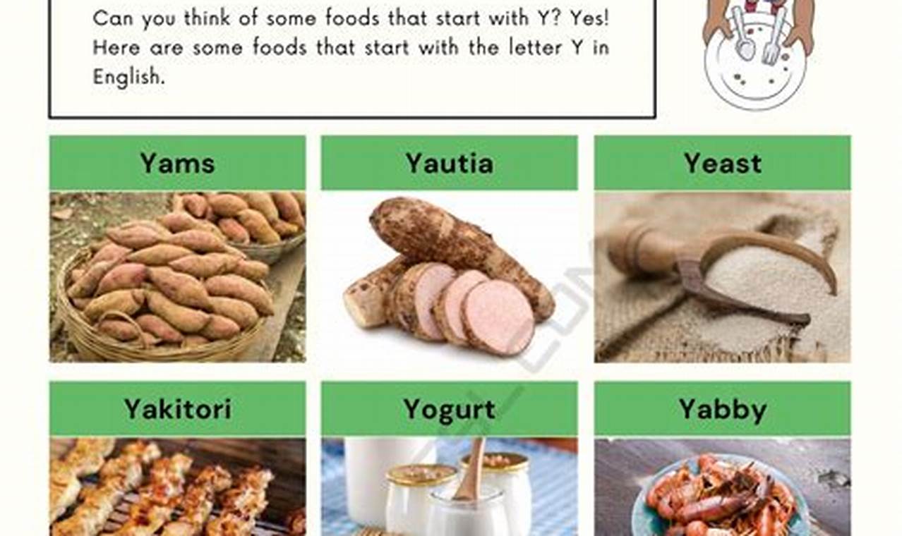 Start Cooking: Foods That Start With Y - Recipes!